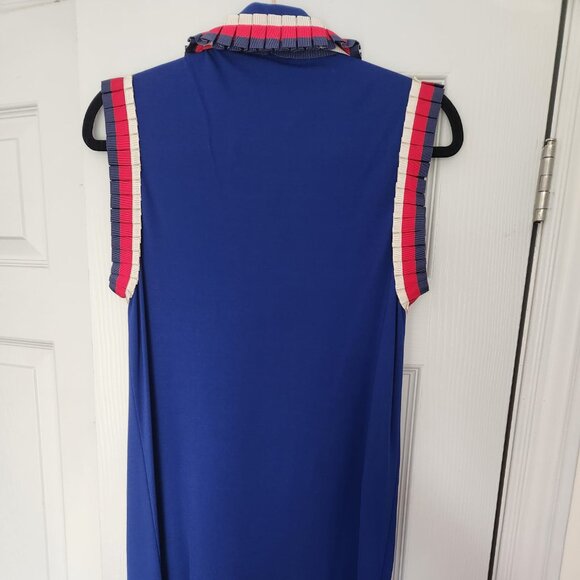 Gucci | Dresses | Gucci Sleeveless Blue Dress With Red White And Blue ...